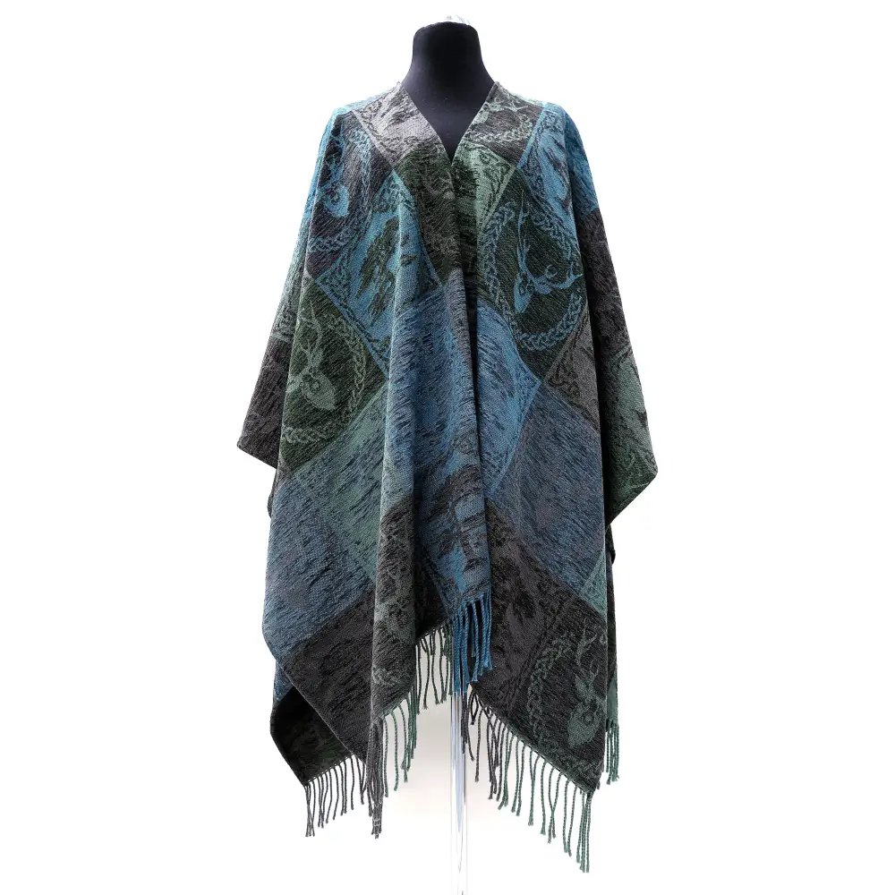 Celtic Stag & Pine Ruanas - Scottish Creations